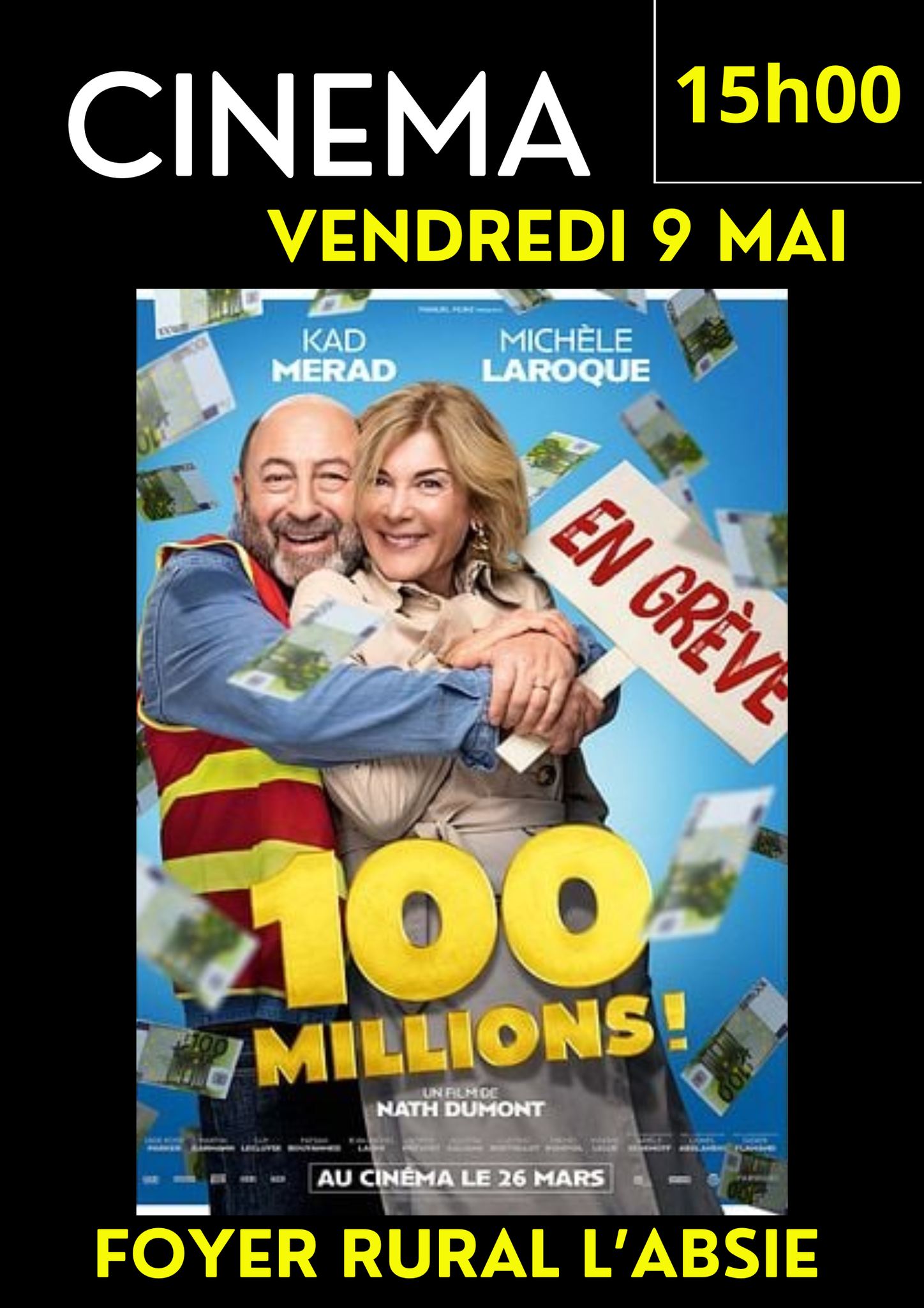 Cinéma au Foyer Rural - "100 millions!" - Deux-Sèvres Tourisme